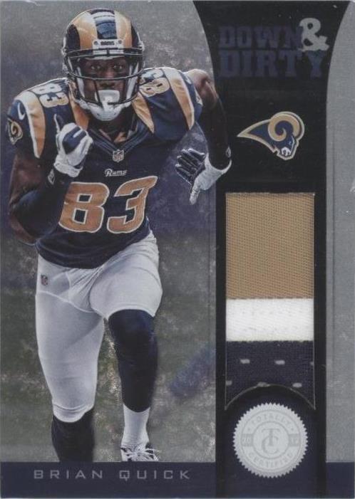 2012 Totally Certified - Down and Dirty Materials Prime #7 Brian Quick ...