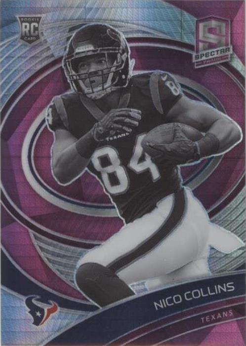 2021 Panini Spectra - Rookie Variation Nico Collins #230 Neon Pink ...