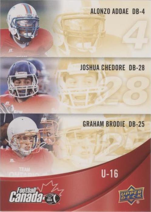 2013 Upper Deck USA Football - Canada Rivals #C-29 Alonzo Addae, Graham ...
