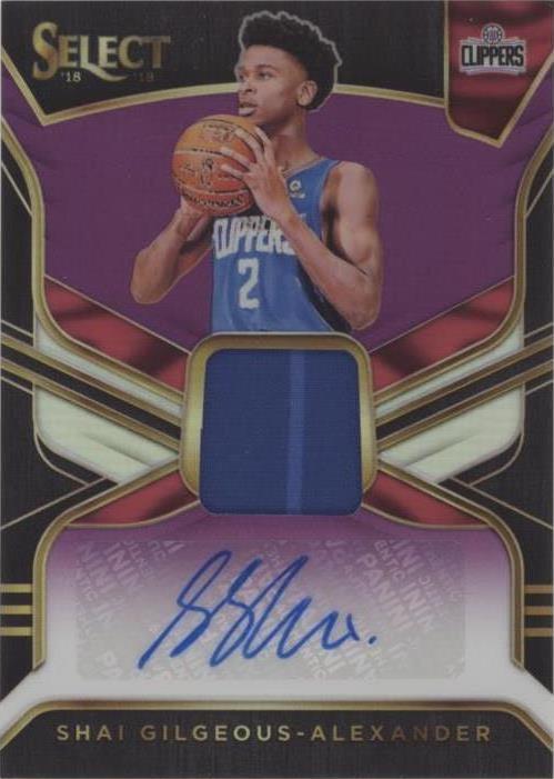 2018-19 Panini Select - Rookie Jersey Autographs Purple Prizm #RJA-SGA ...