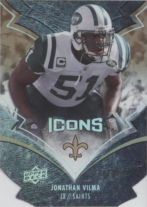 2008 Upper Deck Icons - Jonathan Vilma #69 Silver Die-Cut /150 for sale ...