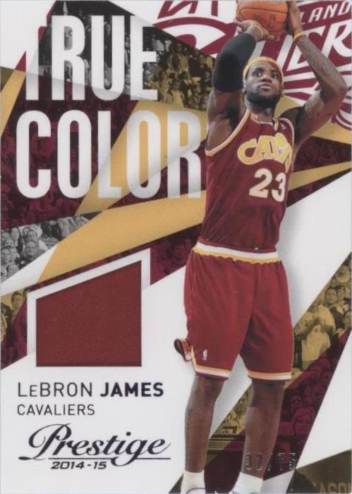 2014-15 Panini Prestige - True Colors Materials LeBron James #23 Purple ...