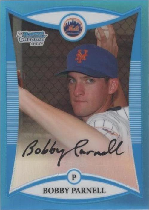 2008 Bowman Chrome - Prospects Blue Refractor #BCP10 Bobby Parnell /150 ...