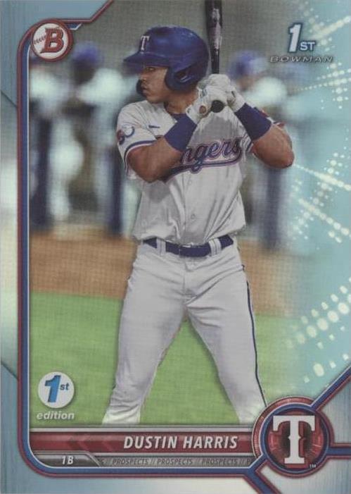 2022 Bowman 1st Edition - Sky Blue Foil #BPPF-119 Dustin Harris (RC) for sale online | eBay