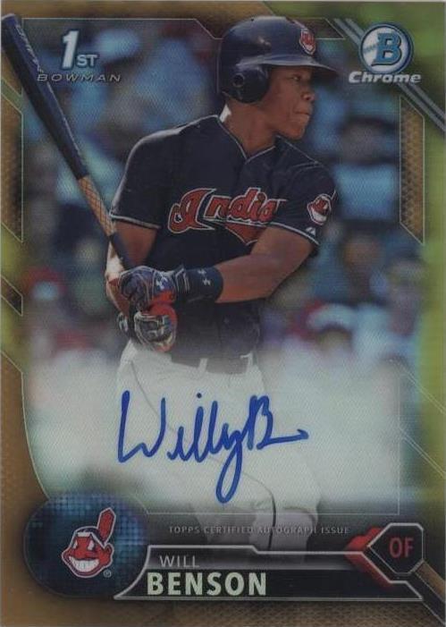 2016 Bowman Draft - Chrome Draft Pick Autographs Will Benson #CDA-WB ...