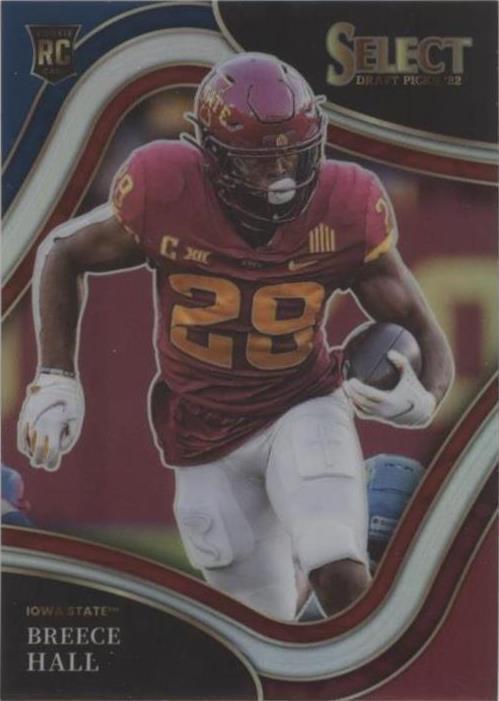 2022 Panini Select Draft Picks - Field Level Breece Hall #110 Tri-Color ...