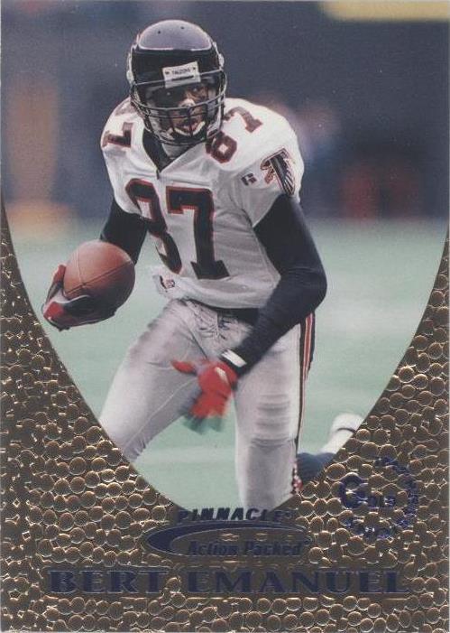 1997 Pinnacle Action Packed - Gold Impressions #64 Bert Emanuel for ...