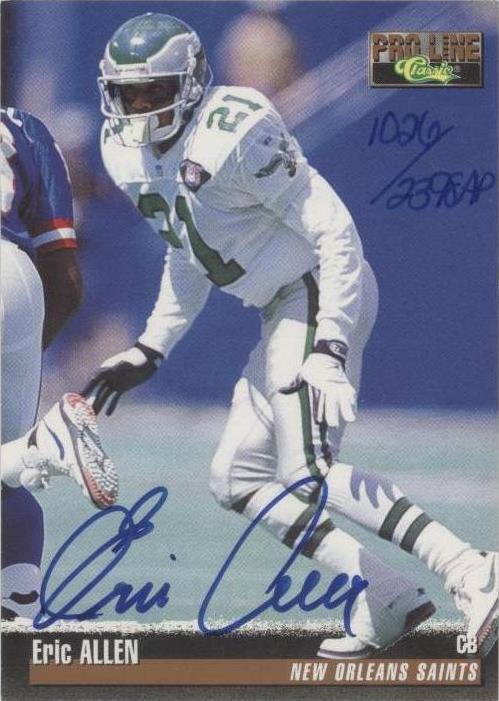 1995 Classic Pro Line - Autographs AP After Number 2398 Eric Allen ...