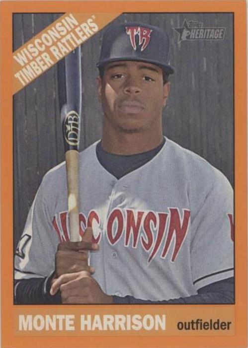 2015 Topps Heritage Minor League Edition - Monte Harrison #35 Orange ...