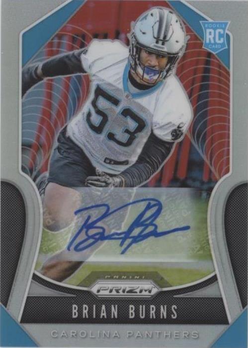 2019 Panini Prizm - Rookies Silver Prizm Autographs #318 Brian Burns ...