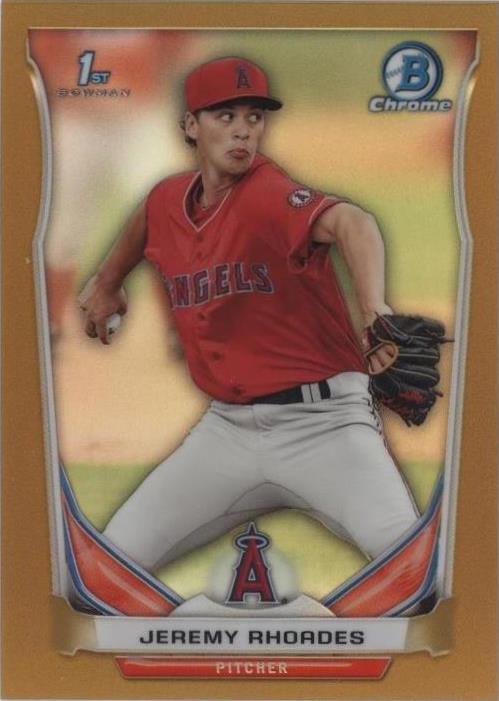 2014 Bowman Draft - Chrome Gold Refractor #CDP113 Jeremy Rhoades /50 ...