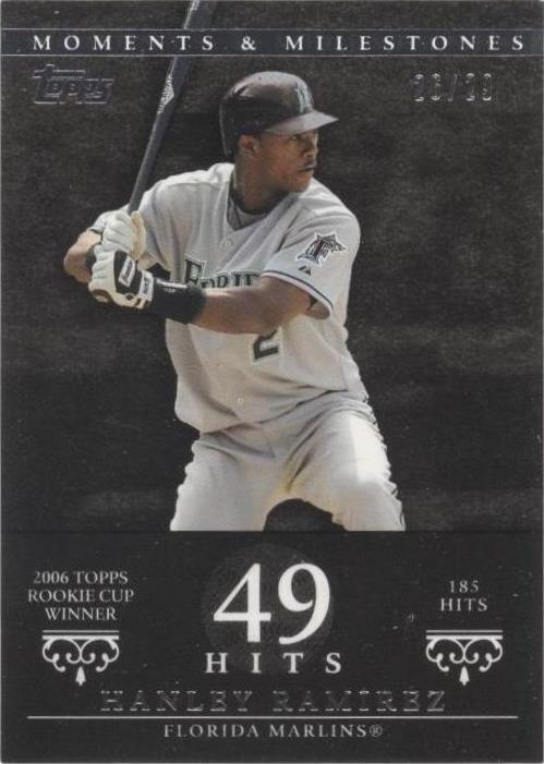 2007 Topps Moments & Milestones - Hanley Ramirez #72-49 Black 2006 ...