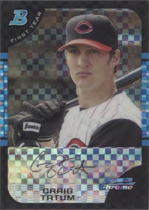 2005 Bowman Chrome - First Year X-Fractor #214 Craig Tatum /225 (RC ...