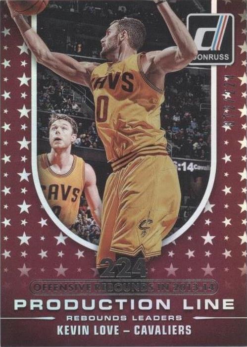 2014-15 Panini Donruss - Production Line Rebounds Kevin Love #3 Stat ...