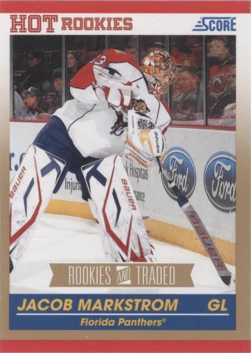 2010-11 Score Rookies & Traded - Gold #609 Jacob Markstrom (RC) for ...