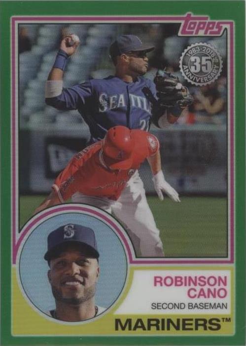 2018 Topps - Silver Pack 1983 Topps Design Chrome Series 2 Green #72 Robinson Cano /99 for sale ...