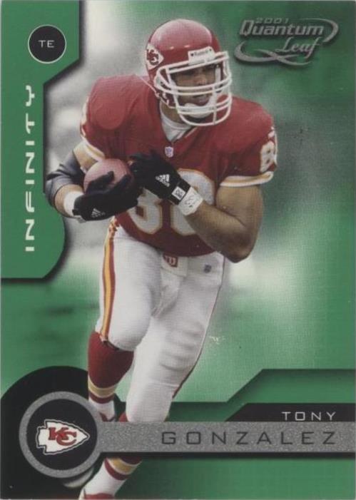 2001 Quantum Leaf - Infinity Green #91 Tony Gonzalez /100 for sale ...