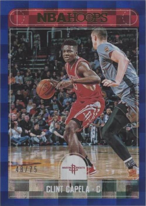 2017-18 Panini NBA Hoops - Blue Checkerboard #189 Clint Capela /75 for ...