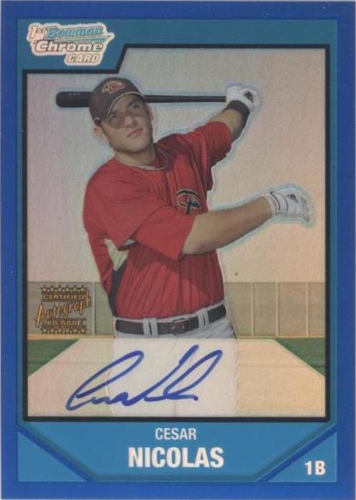 2007 Bowman Chrome - Prospects Prospect Autographs Blue Refractor # ...