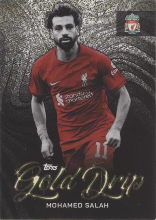 2022-23 Topps Liverpool FC Team Set - Gold Drip #50 Mohamed Salah for ...