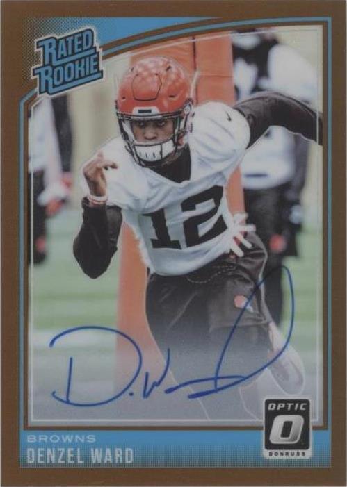 2018 Donruss Optic - Rated Rookie Autographs Bronze #198 Denzel Ward ...