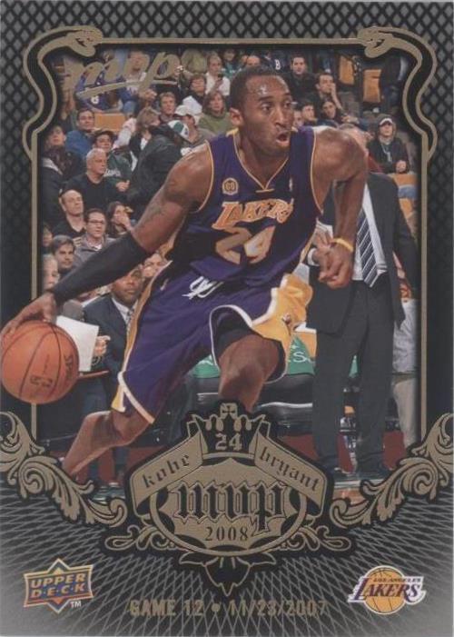 2008-09 Upper Deck MVP - Kobe Bryant MVP Black Border #KB-12 Kobe ...