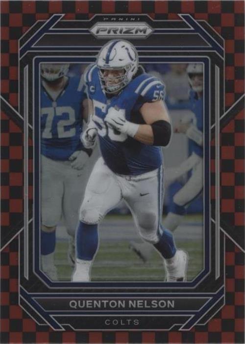 2022 Panini Prizm - Black and Red Checker Prizm #124 Quenton Nelson for ...