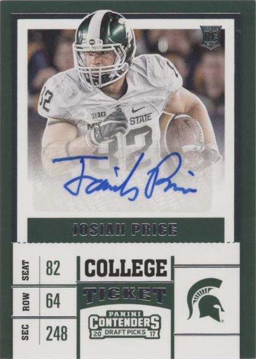 2017 Panini Contenders Draft Picks - College Ticket #163 Josiah Price ...