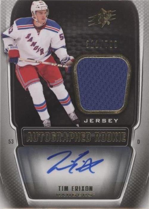 2011-12 SPx - SPx Auto Rookie Jerseys #179 Tim Erixon /799 (AU, MEM, RC ...