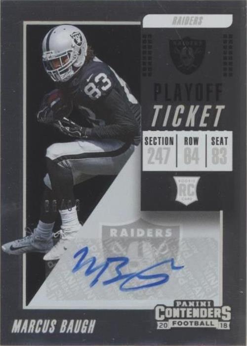 2018 Panini Contenders - Rookie Ticket Autograph Marcus Baugh #226 ...