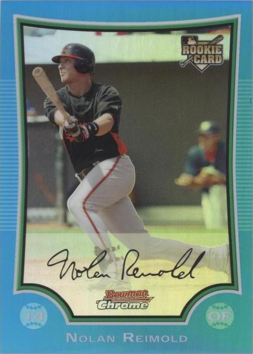 2009 Bowman Chrome - Blue Refractor #128 Nolan Reimold /150 for sale ...