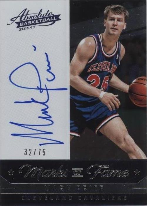 2016-17 Panini Absolute - Marks of Fame Mark Price #25 /75 (AU) for ...