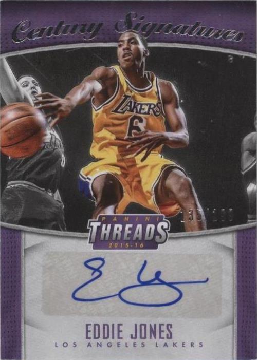 2015-16 Panini Threads - Century Signatures #CS-EJS Eddie Jones /199 ...