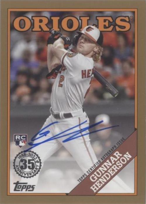 2023 Topps Update Series - 1988 Topps Baseball Autographs Gold #88BAU-GH Gunnar Henderson /50 ...