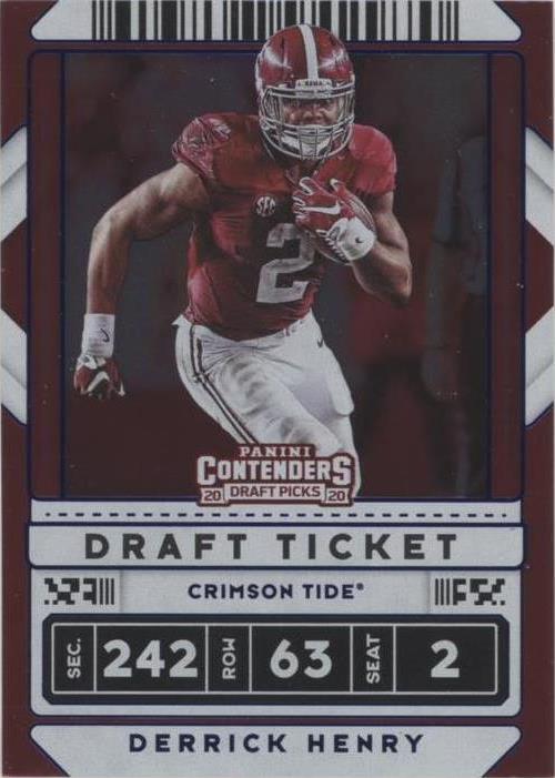 2020 Panini Contenders Draft Picks - Draft Ticket Blue Foil #30 Derrick ...