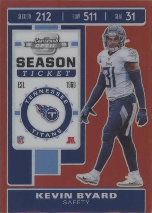 2019 Panini Contenders Optic - Season Ticket Kevin Byard #27 Red /199 ...