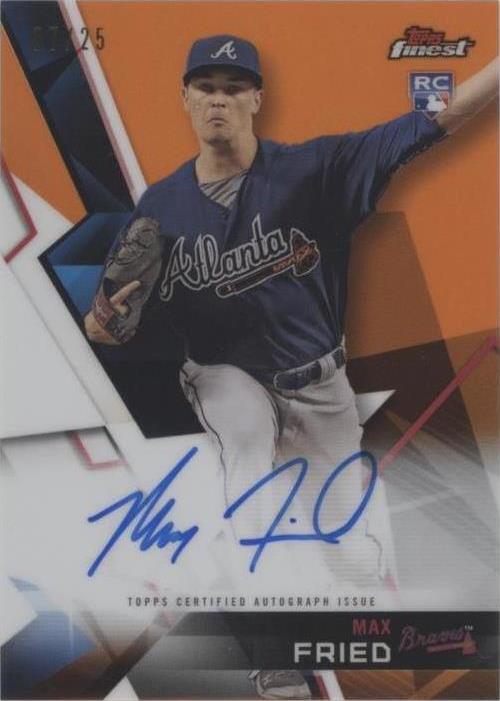 2018 Topps Finest - Autographs Orange Refractor #FA-MFR Max Fried /25 ...