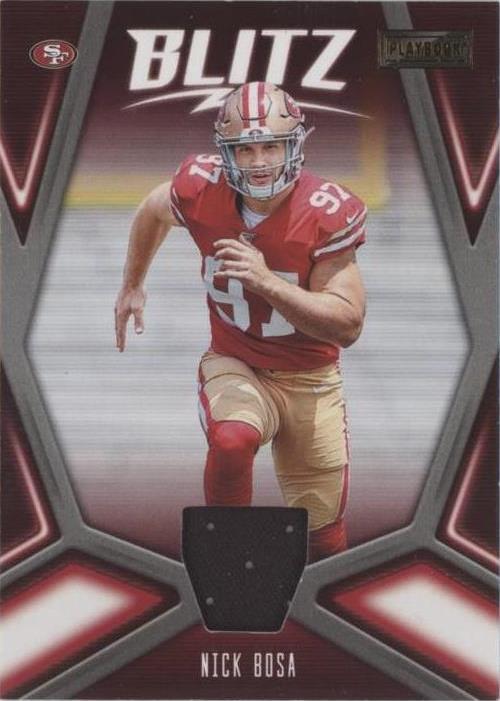 2019 Panini Playbook - Blitz Memorabilia #1 Nick Bosa (MEM, RC) for ...