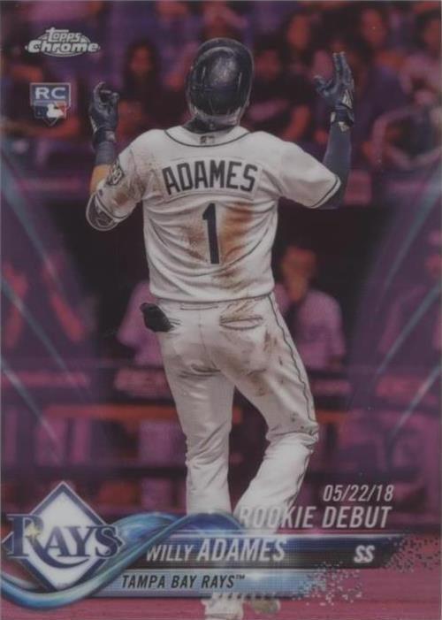 2018 Topps Chrome Update - Rookie Debut Willy Adames #HMT100 Pink ...