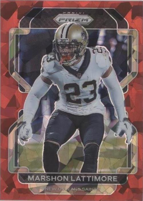 2021 Panini Prizm - Marshon Lattimore #308 Red Ice Prizm for sale ...