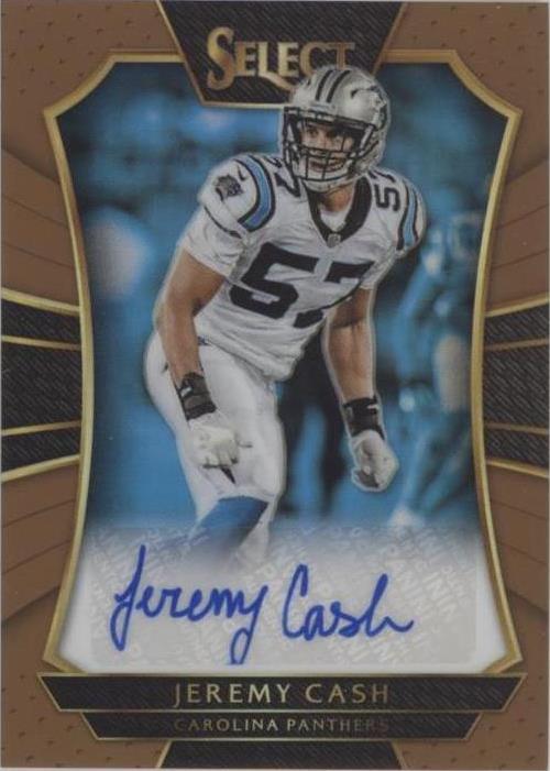 2016 Panini Select - Rookie Signatures Copper Prizm #RS-JC Jeremy Cash ...