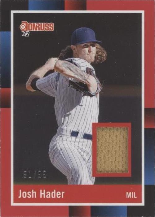 2022 Panini Donruss - Retro 1988 Materials Red #R88M-JH Josh Hader /99 ...