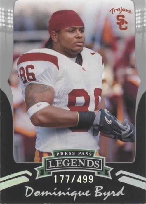 2006 Press Pass Legends - Silver #S48 Dominique Byrd /499 (RC) for sale ...