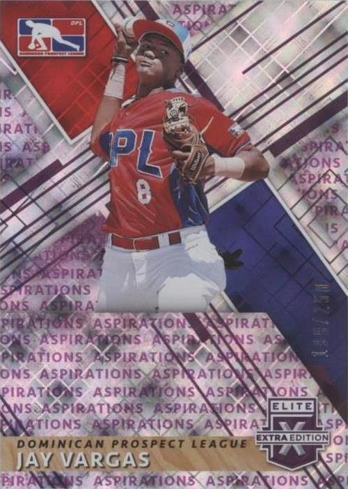 2019 Panini Elite Extra Edition - Dominican Prospect League Jay Vargas #195 Aspirations Purple ...