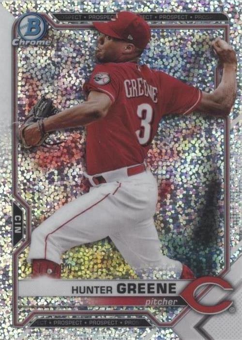 2021 Bowman - Chrome Prospects Hunter Greene #BCP-127 Speckle Refractor ...