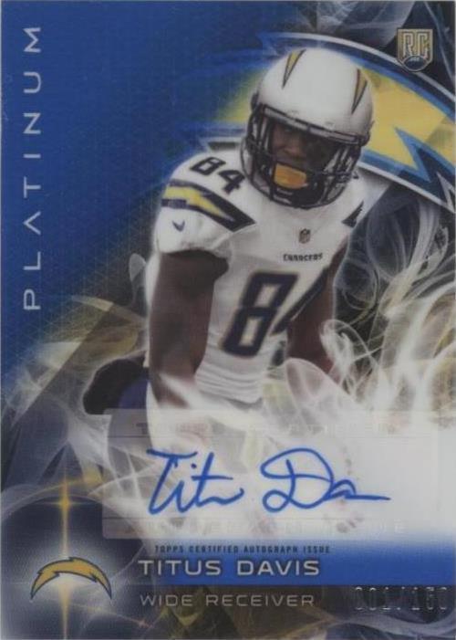 2015 Topps Platinum - Autographed Rookies Titus Davis #AR-TD Blue ...