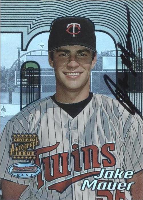 2002 Bowman's Best - Autograph Blue #121 Jake Mauer (AU, RC) for sale ...
