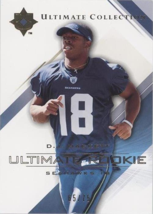 2004 Upper Deck Ultimate Collection - Gold #79 D.J. Hackett /75 (RC ...