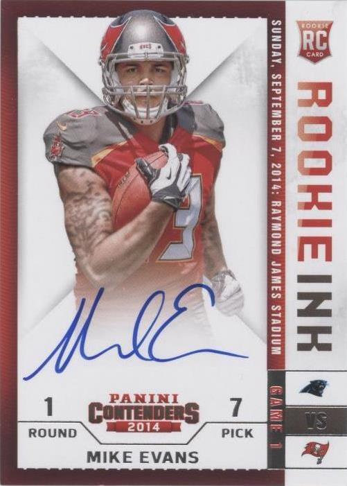 2014 Panini Contenders - Rookie Ink RPS #RRI-ME Mike Evans (AU, RC) for ...