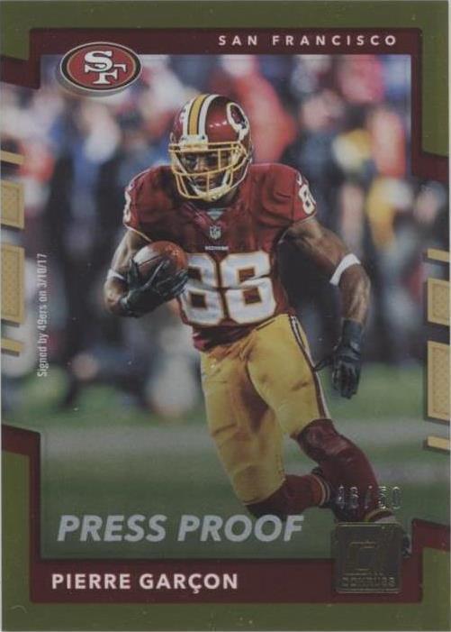 2017 Panini Donruss - Pierre Garcon #113 Press Proof Gold /50 for sale ...